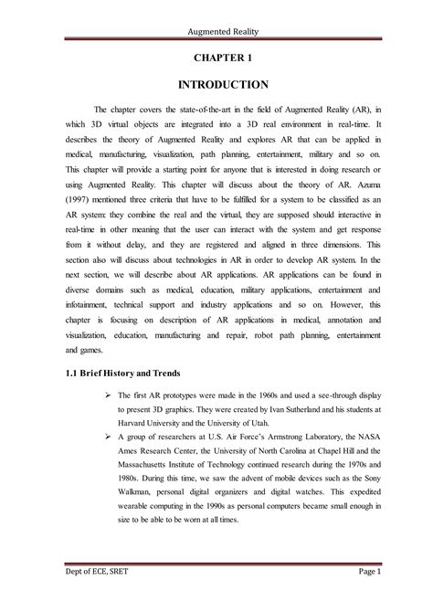 Augmented Reality Documentation Pdf