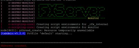 [problem]server error when starting server discussion cfx re community