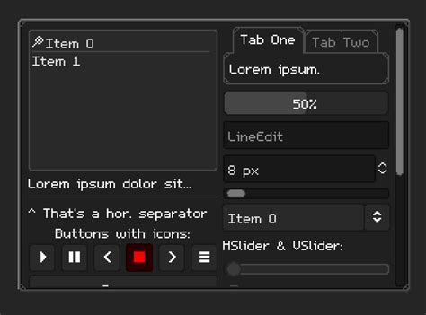 Pixel UI Theme For Godot By Pelatho
