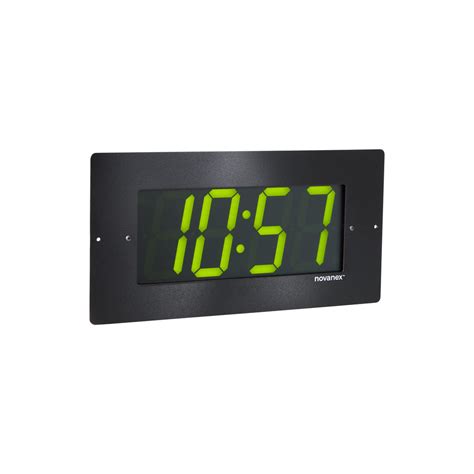 Four Digit Poe Clock Recessed Mounting Green Leds