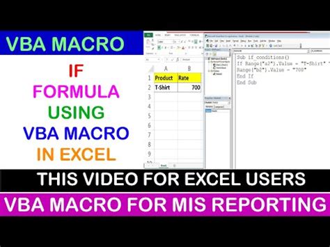 Learn if condition using vba How to use if in vba if Conditions in vba if formula in vba vba ...