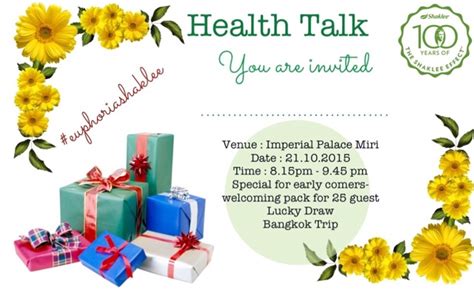 Health Talk Miri Sarawak Shaklee Malaysia