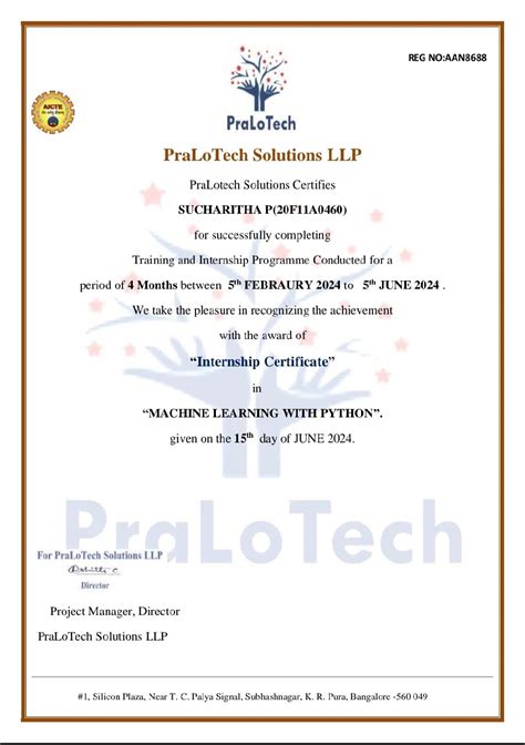 sucharitha suresh on linkedin pralotechsolutions internship