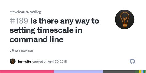 is there any way to setting timescale in command line · issue 189