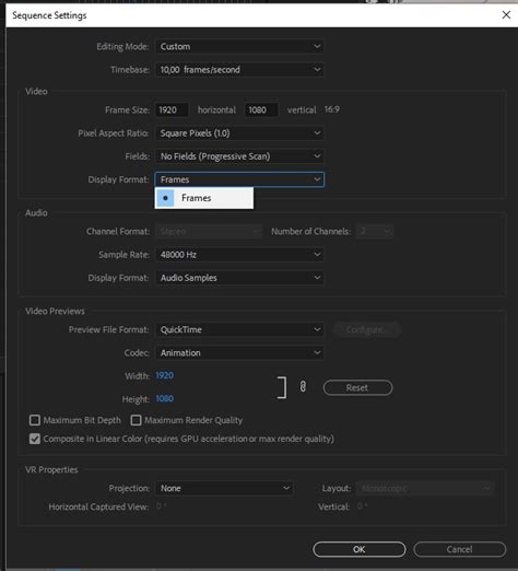 Solved Change Time Display Only Frames Option Adobe Product Community