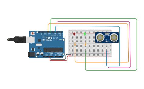 circuit design sensor hc sr04 tinkercad