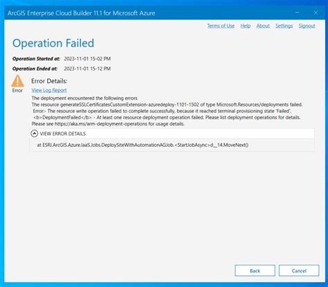 arcgis enterprise cloud builder 11 1 microsoft azu esri community
