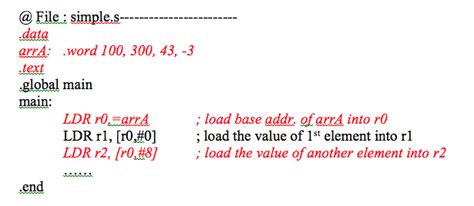 Modify A Simple ARM Assembly Program By Chegg Com