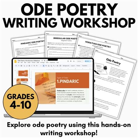 Ode Poetry Writing Workshop Types Of Odes Activities And Ode Poem