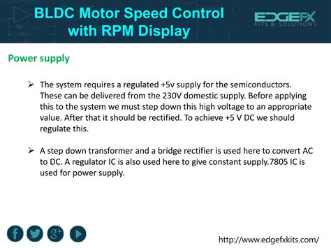 Bldc Motor Speed Control With Rpm Display Pptx