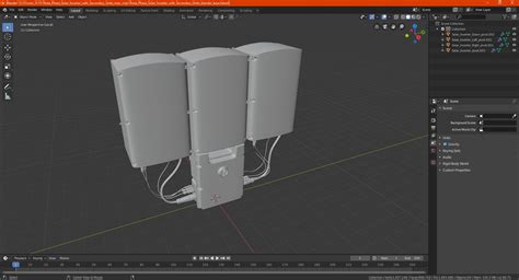 Three Phase Solar Inverter With Secondary Units 3d Model 69 3ds Blend C4d Fbx Max Ma