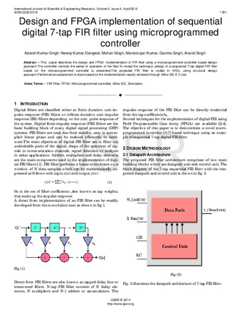 fir filter design based on fpga pdf