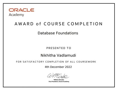 Vadlamudi Nikhitha On Linkedin Oracle