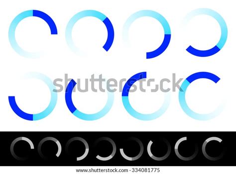 preloader buffer shapes symbols progress indicators stock vector