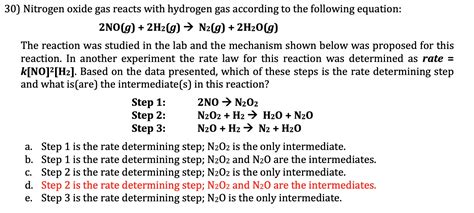 Solved Please Explain Why Step 2 Is The Rate Determining