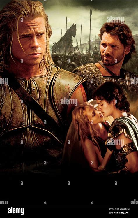 BRAD PITT, ERIC BANA, DIANE KRUGER, ORLANDO BLOOM, TROY, 2004 Stock ...