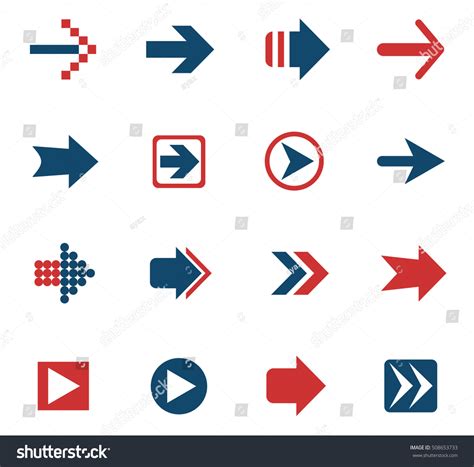 Arrow Web Icons For User Interface Design Stock Vector Illustration Shutterstock