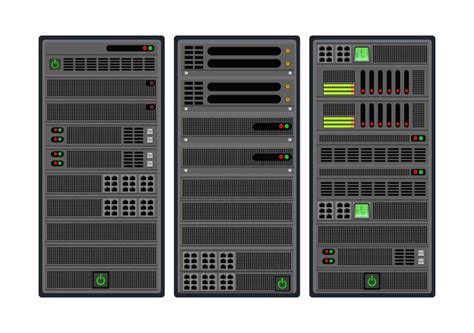 Set Of Computer Server 485530 Vector Art At Vecteezy