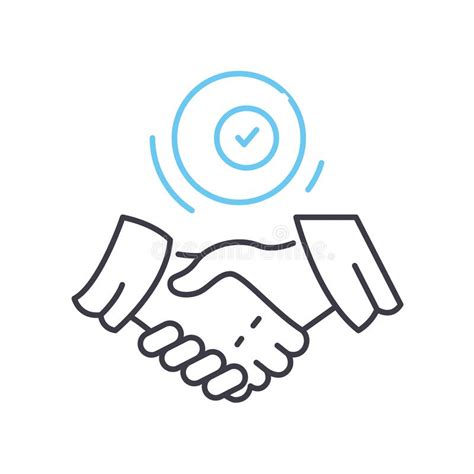 collaboration line icon outline symbol vector illustration concept
