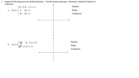 Solved 2 Graph The Following Piecewise Defined Functions