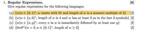 Solved Regular Expressions Give Regular Expressions For Chegg