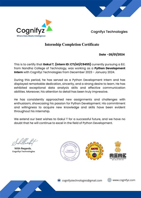 Gokul T On Linkedin Cognifyztechnologies Cognifyz Cognifyztech Pythondevelopment