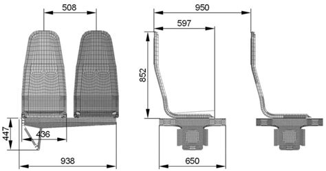 Finite Element Models For Seats And Cantilever Beam Support With Their