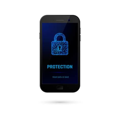 Premium Vector Cyber Security Protection System Concept Data Protection Mobile Phone With