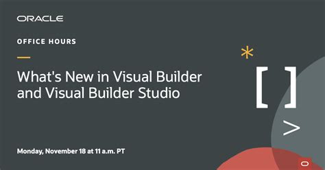 Webcast 18nov Whats New In Oracle Visual Builder And Visual