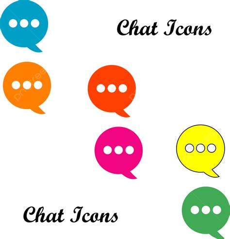 Chat Icons Multi Colors Chat Social Media Bubble Icons Png And