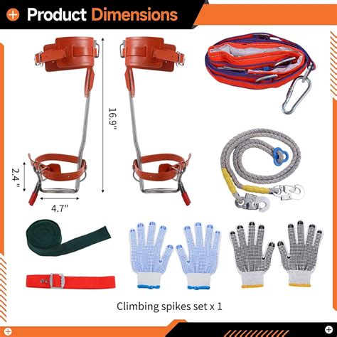Tree Climbing Harness And Rope Espuelas Para Subir Arboles Professional