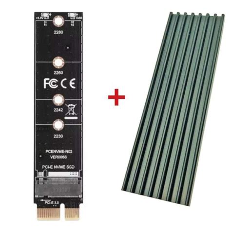 Promo M 2 Nvme Adapter Adaptor To Pci Express X1 Pcie To Nvme Free Heatsink Diskon 23 Di Seller