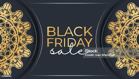 블랙 프라이데이 세일 다크 블루에 대한 배너 오래된 골드 패턴 구매에 대한 스톡 벡터 아트 및 기타 이미지 구매 금요일 대형 Istock