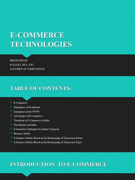 Ecommerce Introduction Pdf