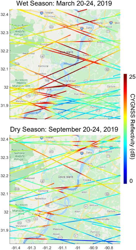 Cygnss Receives Gps Reflections Along Pseuorandomly Distributed Ground Download Scientific