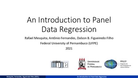 Pdf An Introduction To Panel Data Regression Slides
