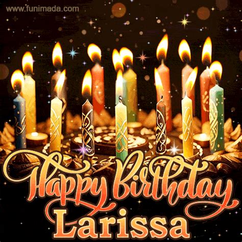 Glowing Happy Birthday Cake  For Larissa Download On