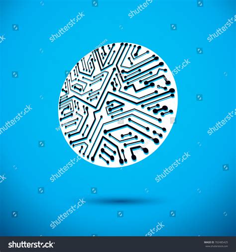 technology cpu design circular microprocessor scheme stock illustration