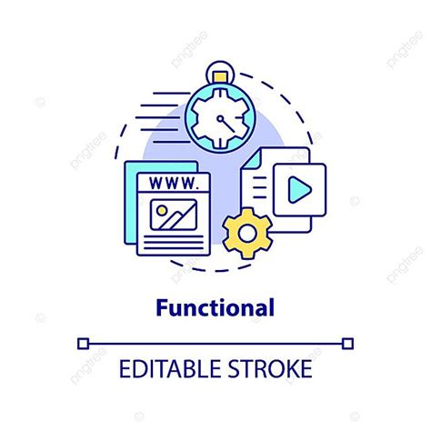 Functional Concept Icon Editable Ux User Interface Vector Editable Ux User Interface PNG And