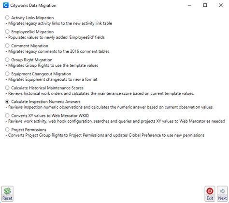calculate inspection numeric answers migration