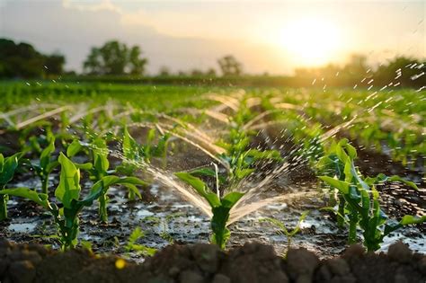 Efficient Irrigation System In Agriculture Conserves Water Improving Crop Yield And