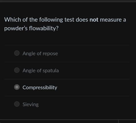 solved which of the following test does not measure a
