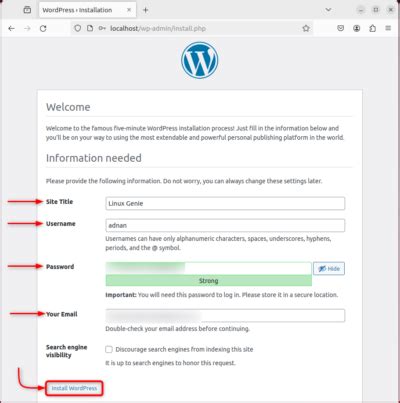 How To Install WordPress On Ubuntu Linux Genie