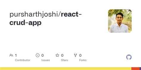 github pursharthjoshi react crud app