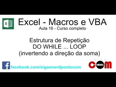 Curso De Macros E Excel VBA Do While Loop YouTube
