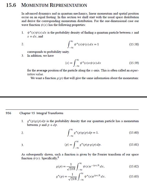 Momentum Representation Momentum Space Wave Function