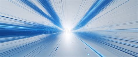 abstract high speed blue data streams converging towards a central