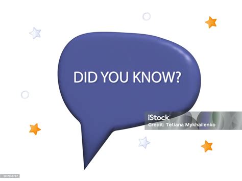 알고 계셨습니까 흥미로운 사실에 대한 메시지가있는 연설 거품 3d 지혜의 팁 질문 아이콘 새로운 아이디어 지식 학습 교육 정답의 개념 벡터 일러스트레이션 0명에 대한 스톡