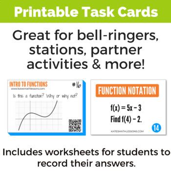 Functions Function Notation Bundle Of Printable Digital Activities