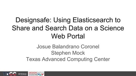 Pearc17 Designsafe Using Elasticsearch To Share And Search Data On A
